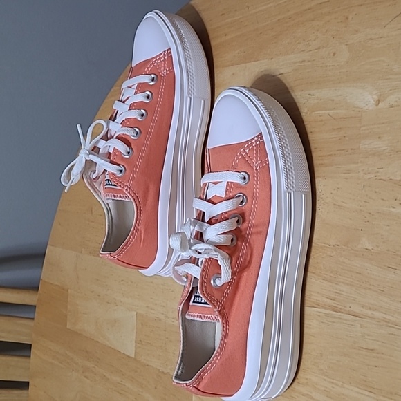 Converse | Shoes | Salmon Colored Platform Coverse Sneakers | Poshmark